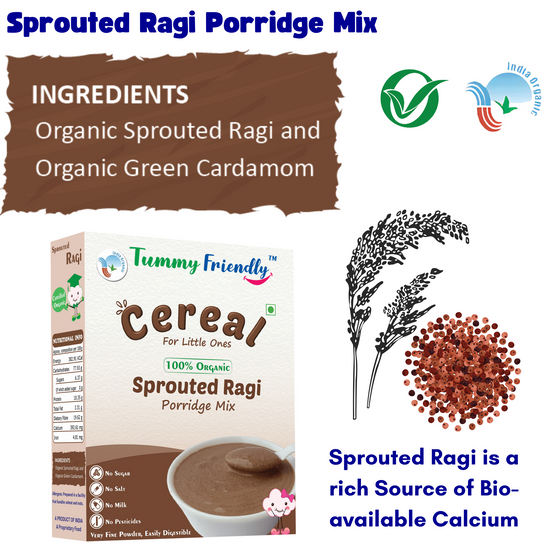 Organic Sprouted Ragi Porridge Mix – Tummy Friendly Food