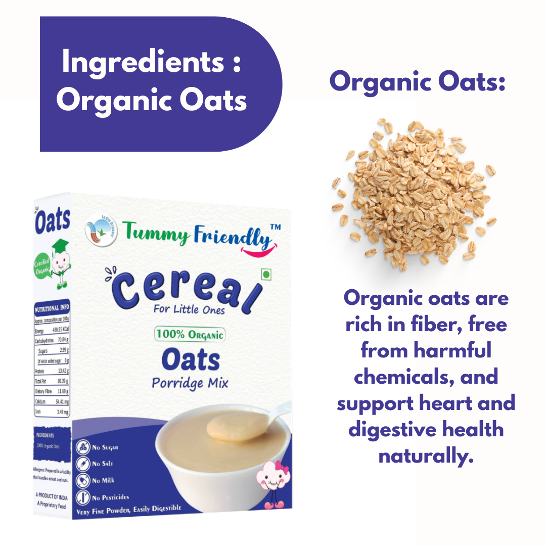 100% Organic Oats Porridge Mix – TummyFriendly Foods