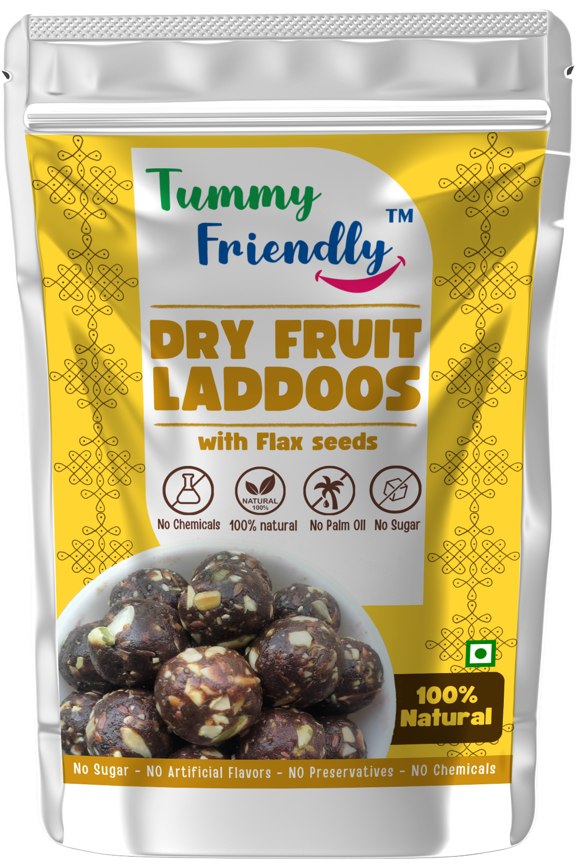 Dry Fruit Laddus with Flaxseeds – 100g – TummyFriendly Foods